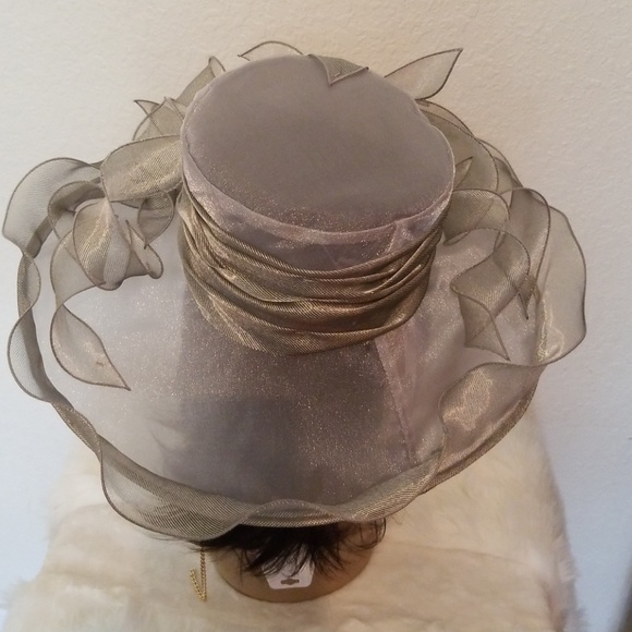Accessories | Ladies Beautiful Gray Organza Sunday Best Hat | Poshmark